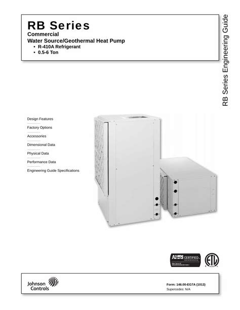 PDF RB Series RB Series Engineering Guide Klein S Geothermalkleinsgeothermal Com Wp Content
