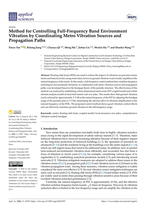 Pdf Method For Controlling Full Frequency Band Environment Vibration