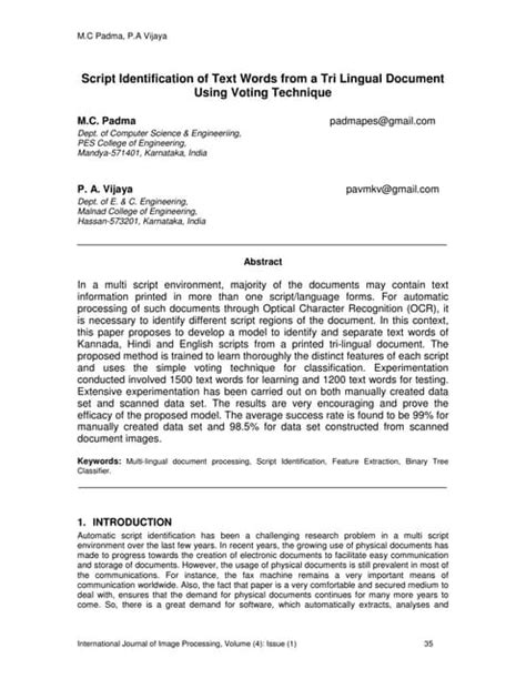 Script Identification Of Text Words From A Tri Lingual Document Using