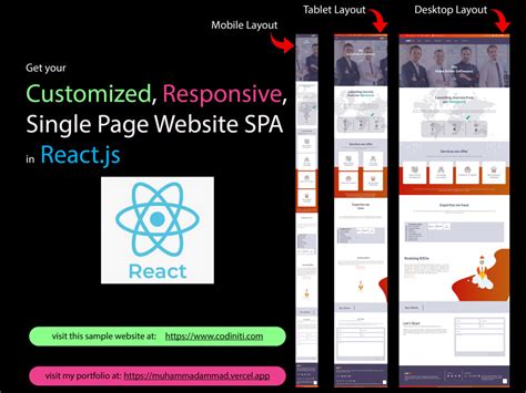 A Responsive Single Page Application SPA Website In React Js Upwork