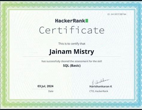jainam mistry on linkedin my new sql cource is completed 👍🏻 best