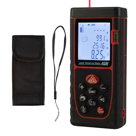 Stalwart Laser Measurement Tool 130ft Black Red Compact Laser Distance