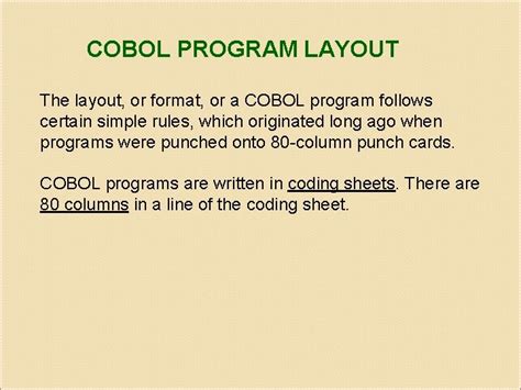 Structured Programming Language Cobol Lecture1 Introduction Learning