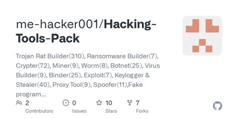 GitHub Me Hacker Hacking Tools Pack Trojan Rat Builder Ransomware Builder