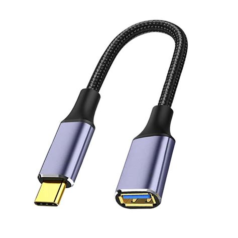 1 штука Кабель для передачи данных Type C от мужчины к женщине Usb 3 0 Otg 15 см купить на
