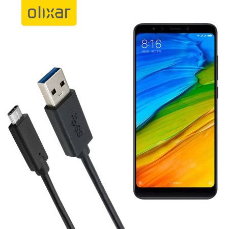 Olixar Usb C Xiaomi Mi A Charging Cable Black M