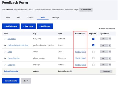 Form Conditional Actions Web Express Support