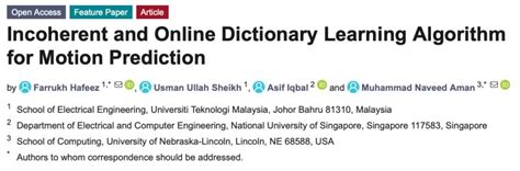 muhammad naveed aman on linkedin motionprediction dictionarylearning