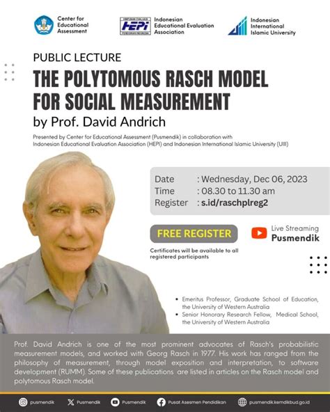Public Lecture The Polytomous Rasch Model For Social Measurement Faculty Of Education