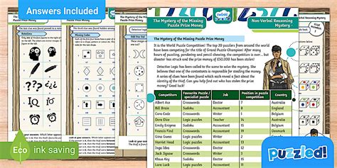 National Puzzle Day Non Verbal Reasoning Practice Twinkl