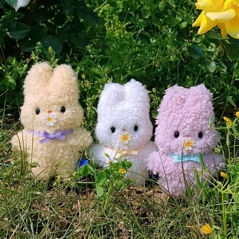 위티픽시 꽃을 문 큰귀 삐앙이 키덜트 애착인형 토끼 위시버킷