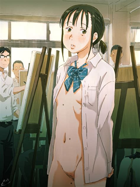 Monodevil Original Commentary Highres Girl Babes Black Hair Blue Bow Blue Bowtie