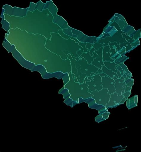 Chinese Map Of The Green Material In Gradient View Download Free