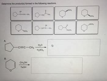 Answered: Determine the product(s) formed in the following reactions. A. B. QH C=CH-CH₂ OCH3 -C ...