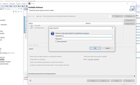 while i m updating eclipse ide with openjml its asking userid and