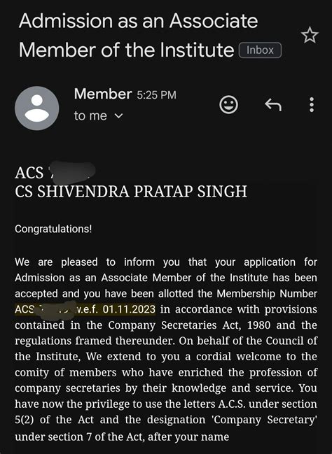 Cs Shivendra Pratap Singh On Linkedin Officially A Cs That Too On My