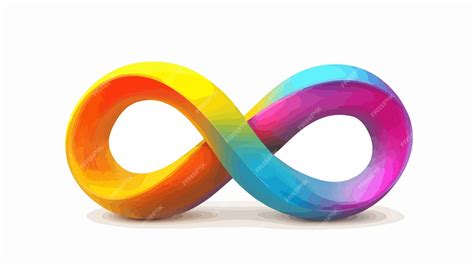 Vibrant Infinite Loop Sculpture In Colorful Hues Premium Ai Generated