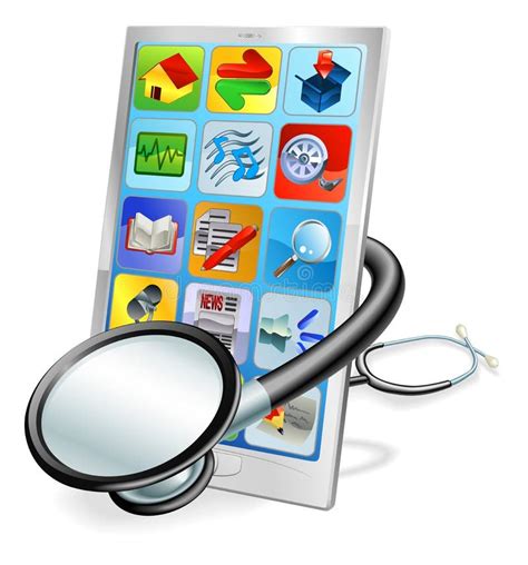 Smart Phone Or Tablet Pc Health Check Concept Stock Vector Illustration Of Diagnostic Smart