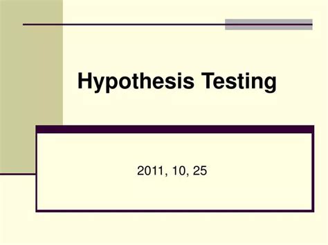 PPT Hypothesis Testing PowerPoint Presentation Free Download ID 3037496