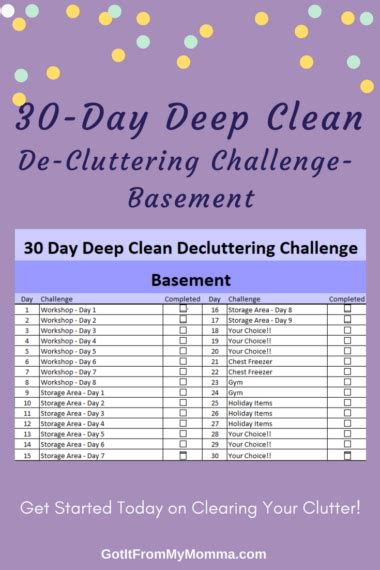 30 Day DeClutter Challenge Basement
