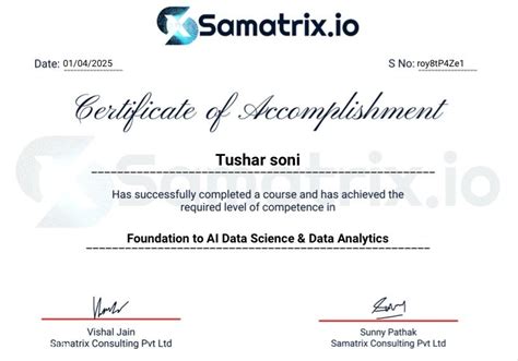 Ai Datascience Analytics Artificialintelligence Techskills Tushar S