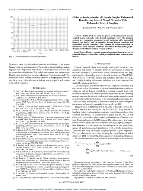 Pdf Global Synchronization Of Linearly Coupled Unbounded Time