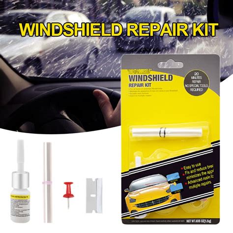 Auto Windshield Repair Kit Crack Glass Resin Seale Grandado