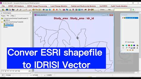 How To Convert Esri Shapefile To Idrisi Vector In Terrset Youtube