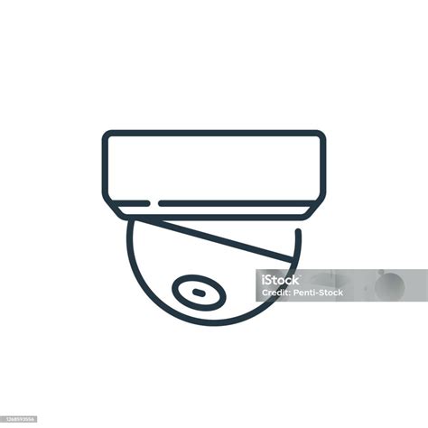 흰색 배경에 격리된 Cctv 벡터 아이콘입니다 개요 웹 사이트 디자인 및 모바일 응용 프로그램 개발을위한 얇은 라인 Cctv 아이콘 얇은 줄 Cctv 윤곽선 아이콘 벡터