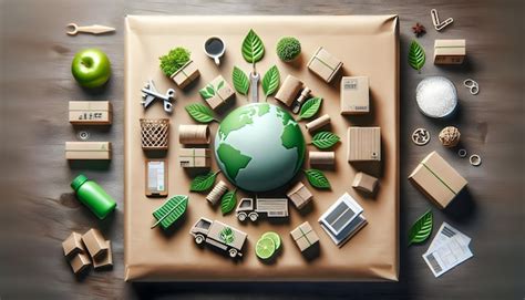 Presenting Green Packaging Solutions With Informative Banner Or Logo