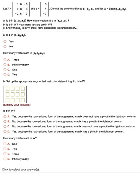 Solved Let A Missing Value And B Missing Value Denote The Columns Of A By A1 A2 And