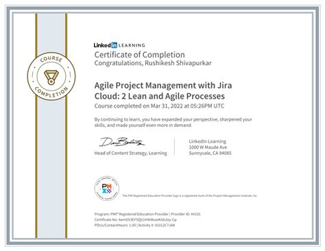 Rushikesh Shivapurkar On Linkedin Certificate Of Completion