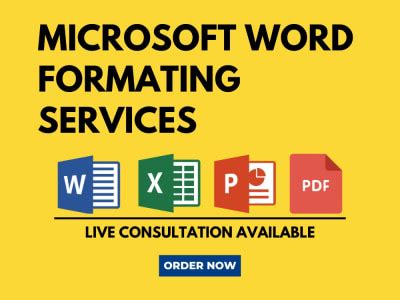 Services To Format Design Edit Create And Fix Microsoft Word