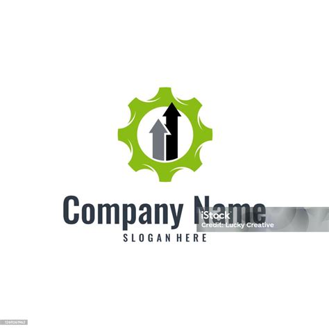 기어 통계 로고 디자인 벡터 파이낸스 로고 디자인 벡터 기어 로고 템플릿 기어 기계 부분에 대한 스톡 벡터 아트 및 기타 이미지 기어 기계 부분 로고 화살표 Istock
