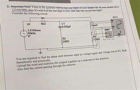 Find Phase Shift Between Ac Voltage Signal And