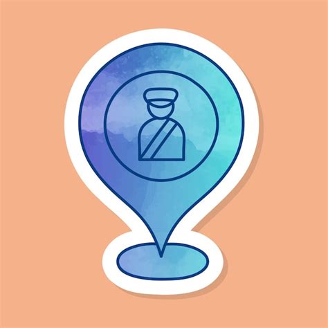 Premium Vector Color Sticker Pin Map Checkpoint