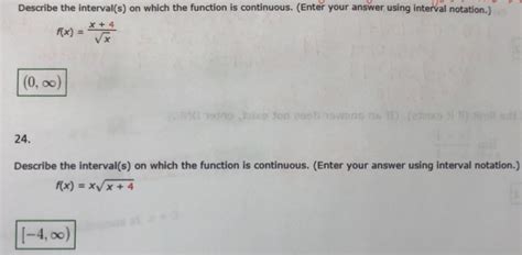 solved describe the interval s on which the function is