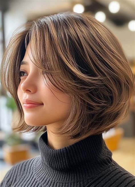 Chic Layered Bob Haircuts Sleek Modern Subtle Layered Bob In Hair Cuts Bobs