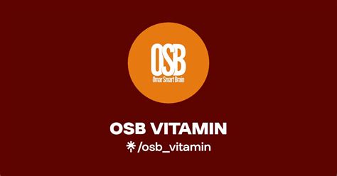 Osb Vitamin Instagram Facebook Linktree