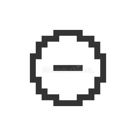remove button pixelated ui icon stock vector illustration of