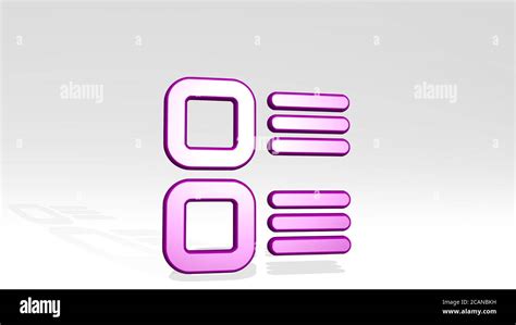 Layout Content Alternate 3d Icon Casting Shadow 3d Illustration Background And Design Stock