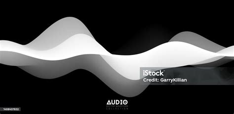 음파 시각화 3d 흑백 솔리드 파형 음성 샘플 패턴 3차원 형태에 대한 스톡 벡터 아트 및 기타 이미지 3차원 형태 건강