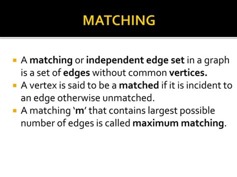 matching graph theory pptx maps and navigation