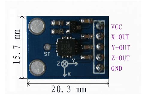 gy 61 3 axis accelerometer module adxl335 ขาย arduino เซนเซอร์ และ