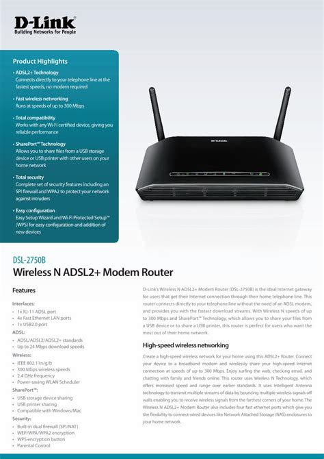 PDF DSL 2750B Wireless N ADSL2 Modem Router Analysed And Separated Into Multiple Data