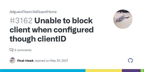 unable to block client when configured though clientid · issue 3162