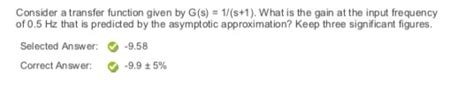 Solved Consider A Transfer Function Given By Gs1s1