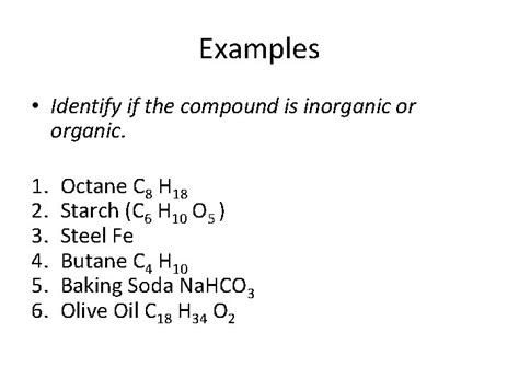 Organic Compounds Organic Compounds Organic Compounds Must Have