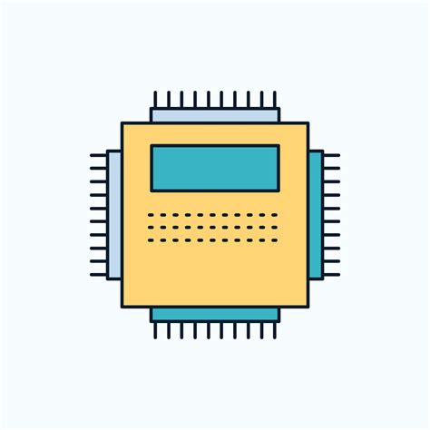 Processor Hardware Computer Pc Technology Flat Icon Green And