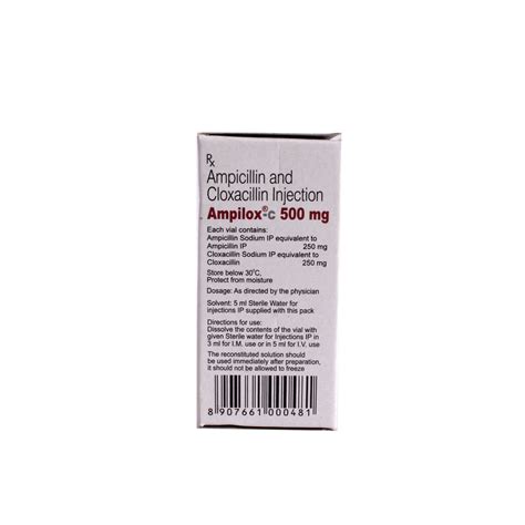 Ampilox C 500 Mg Injection 1s Price Uses Side Effects Composition